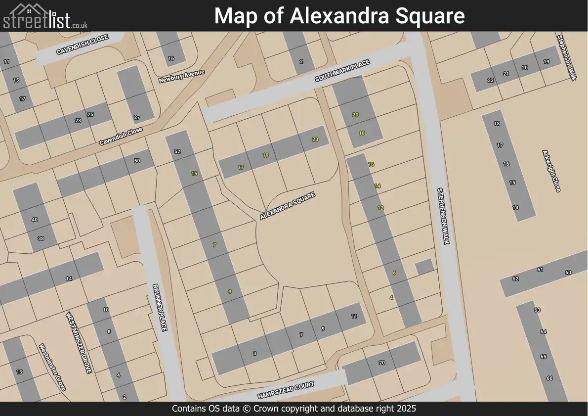 Alexandra Square, Winsford, Cheshire | Street map, property and local ...