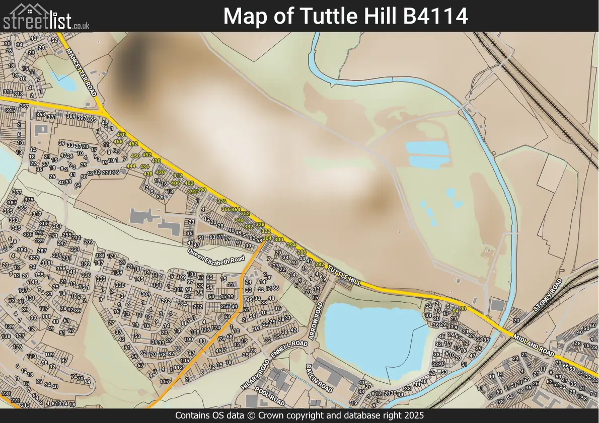 Tuttle Hill B4114, Nuneaton, Warwickshire | Street map, property and ...
