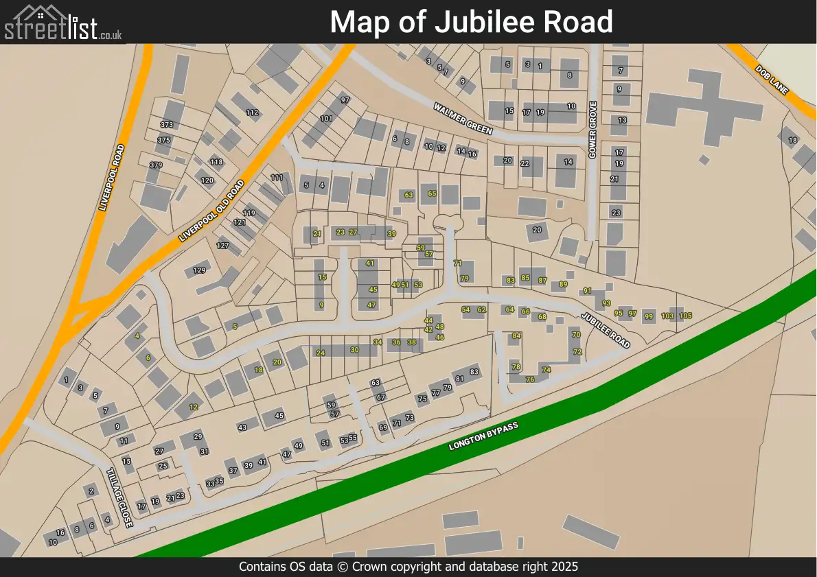 Jubilee Road in Lancashire