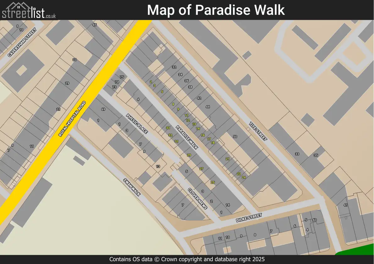 Paradise Walk in London, Greater London - maps, house prices & crime ...