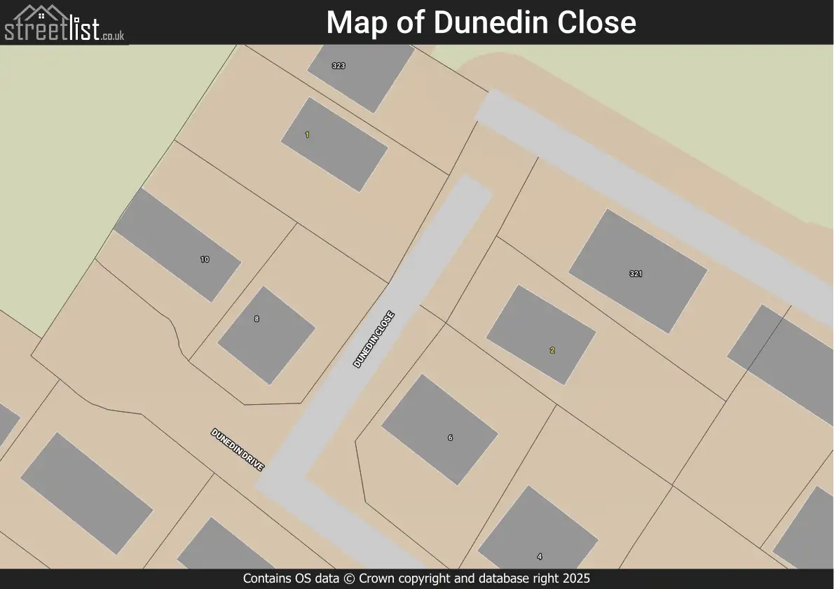 Dunedin Close in Ferndown, Dorset - maps, house prices & crime stats ...