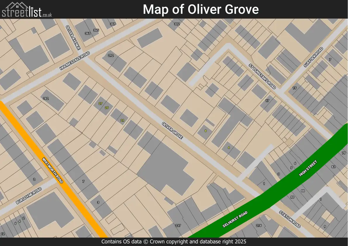 Oliver Grove in London, South Norwood, Greater London - maps, house ...