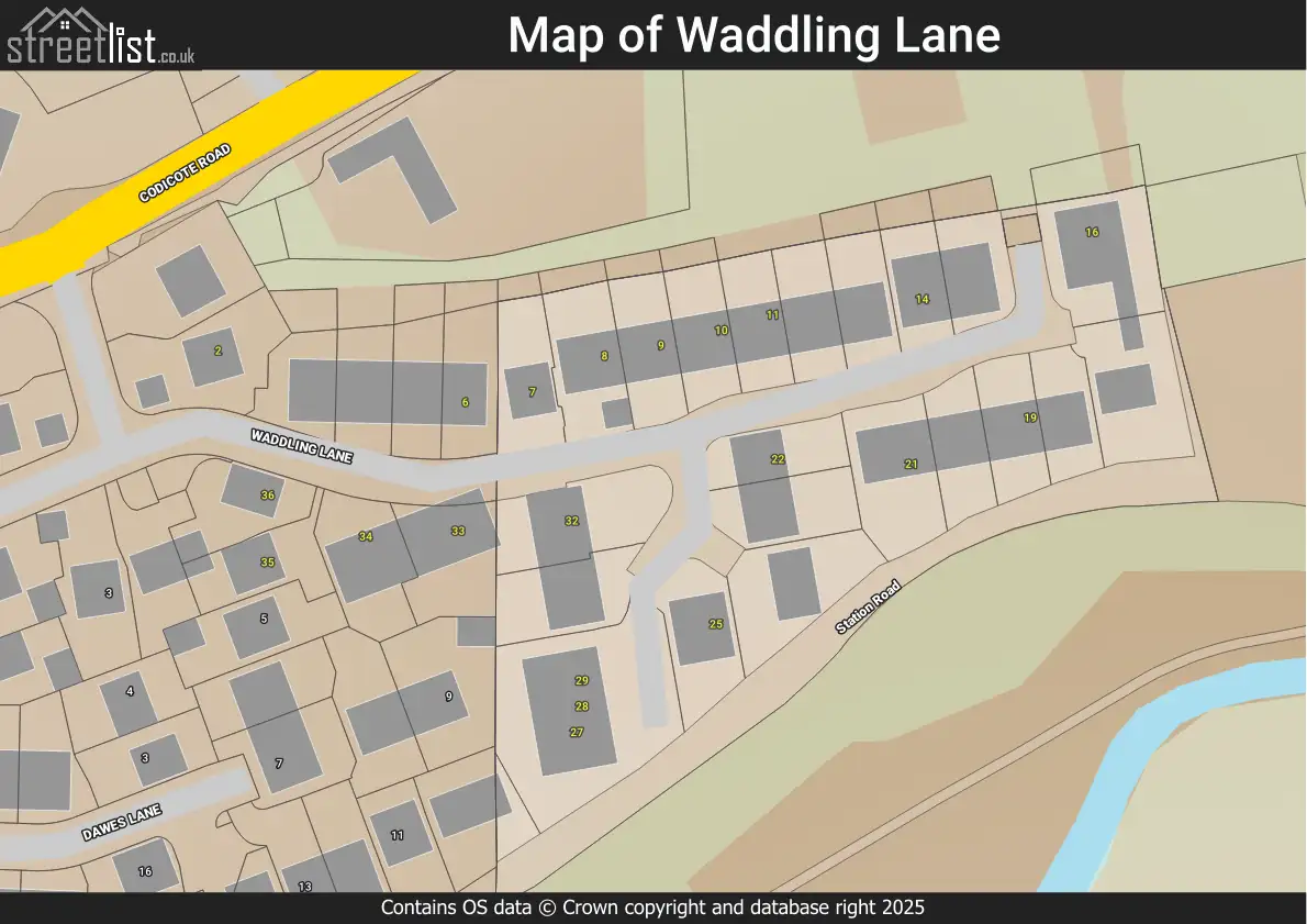 Waddling Lane, Wheathampstead, Hertfordshire | Street map, property and ...