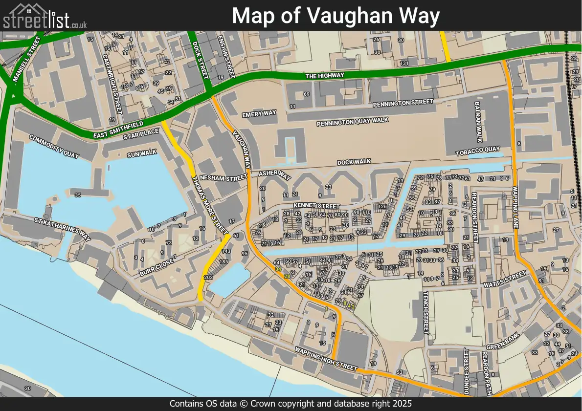 Vaughan Way in London, Greater London - maps, house prices & crime ...