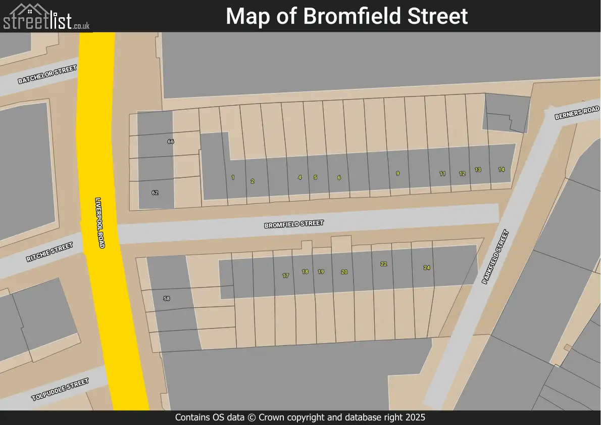 Bromfield Street in London, Islington, Greater London - maps, house ...