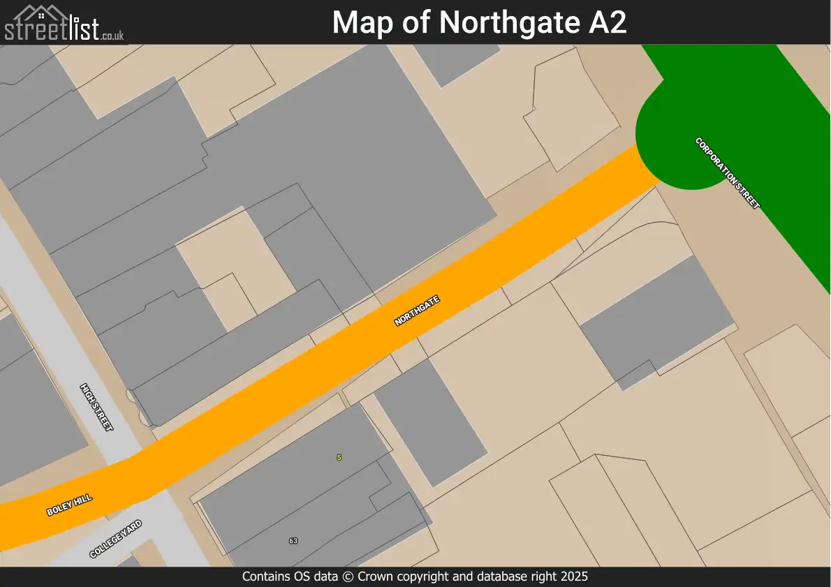 Northgate A2, Rochester, Kent | Street map, property and local ...
