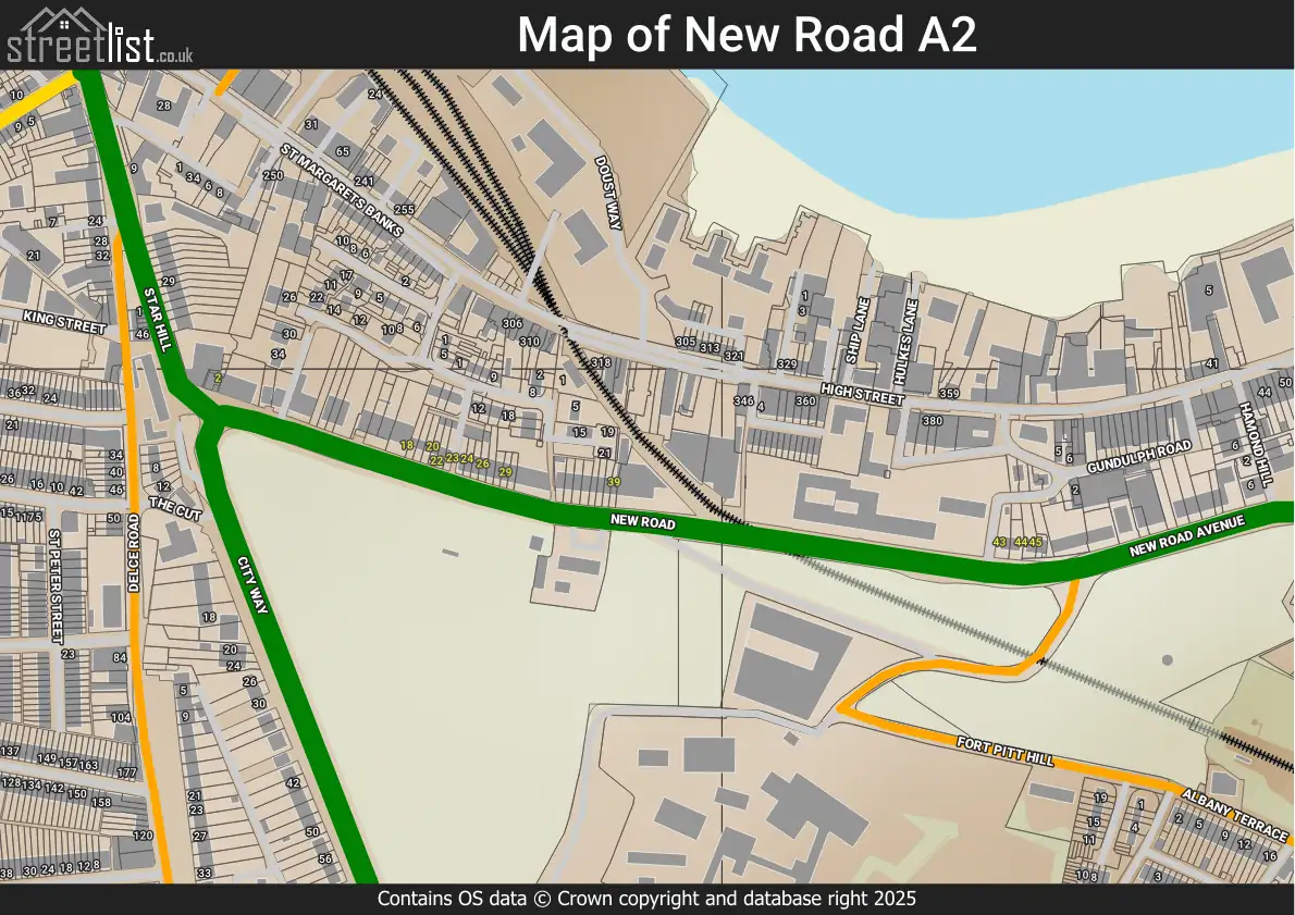 New Road A2 in Kent