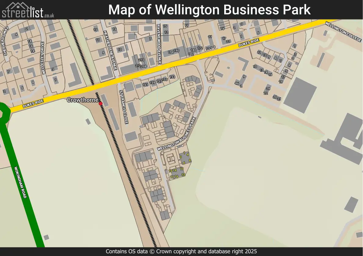 Wellington Business Park, Crowthorne, Berkshire | Street map, property ...