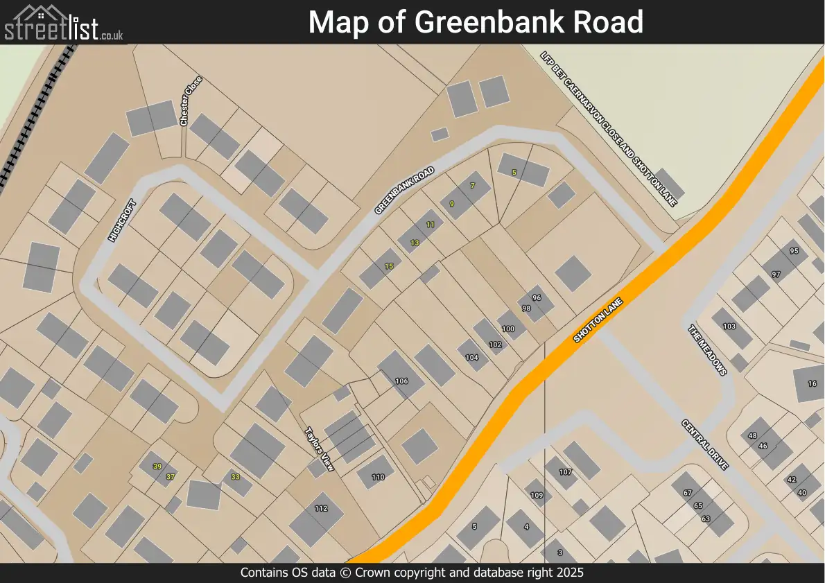 Greenbank Road in Clwyd