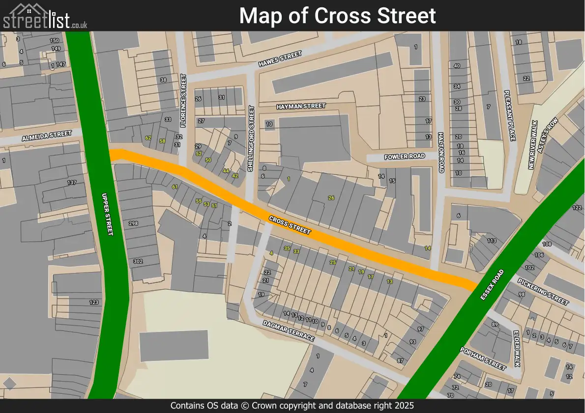 Cross Street, London, Islington, Greater London | Street map, property ...