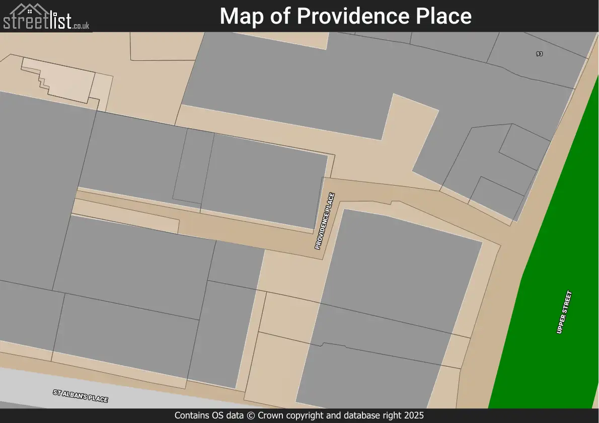 Providence Place, London, Islington, Greater London | Street map ...