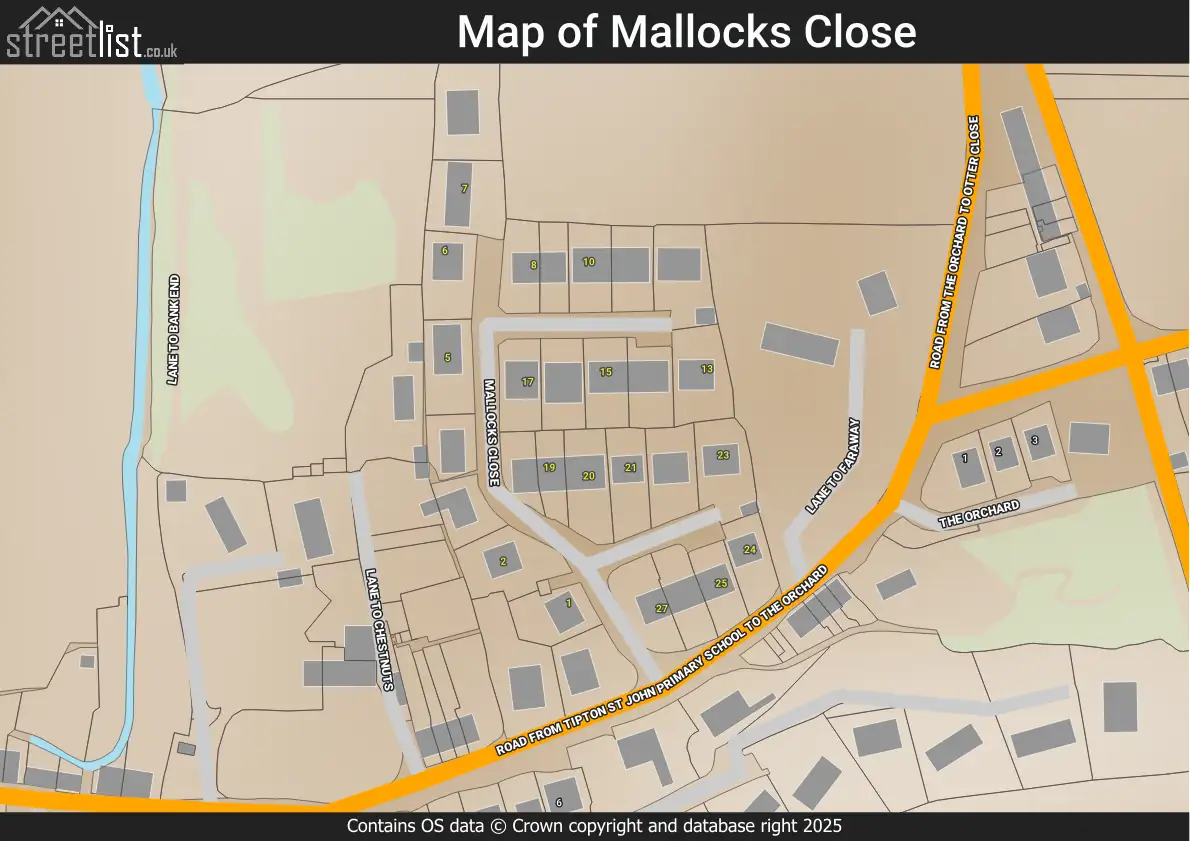 Mallocks Close in Tipton St John, Devon - maps, house prices & crime ...