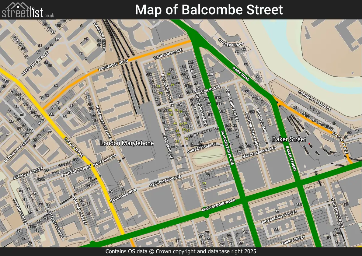 Balcombe Street in Bryanston & Dorset Square, London, Greater London