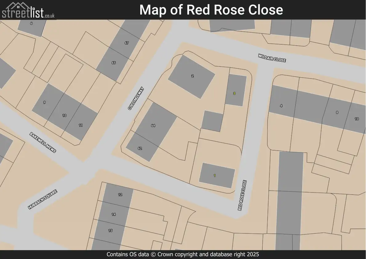 Red Rose Close, Darlington, Durham | Street map, property and local ...