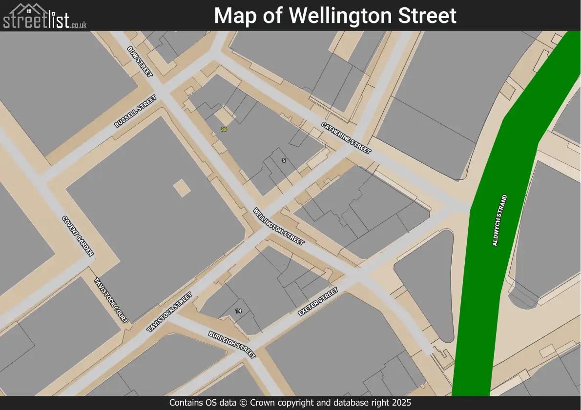 Wellington Street, London, St James's, Greater London | Street map ...