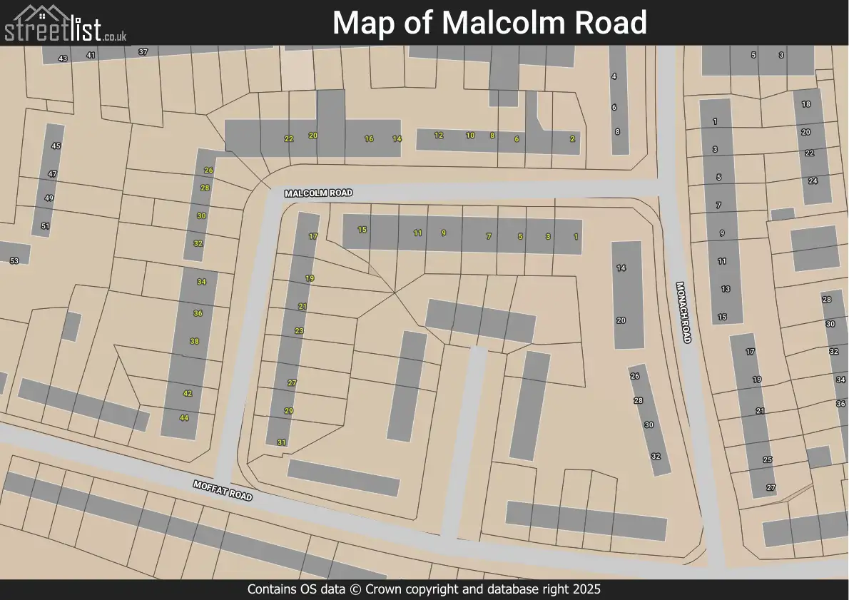 Malcolm Road in Hartlepool, Durham - maps, house prices & crime stats ...