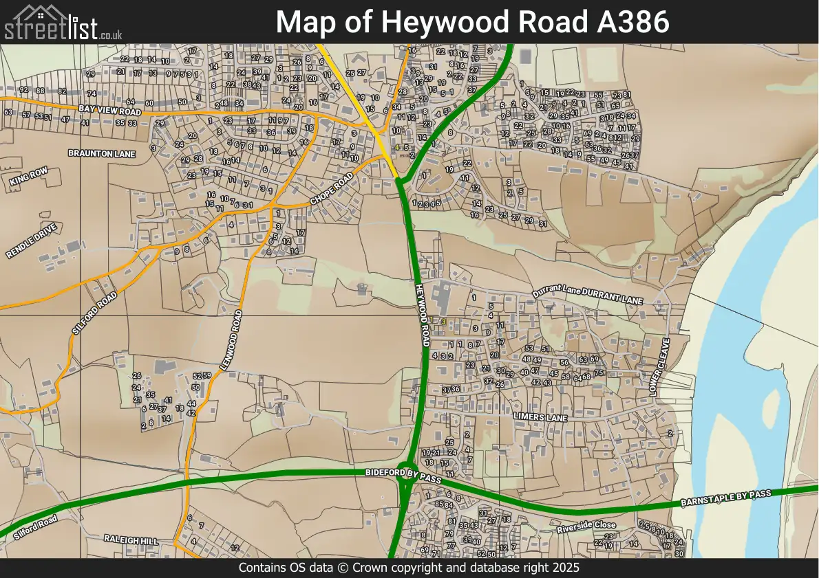 Heywood Road A386 in Northam, Devon - maps, house prices & crime stats ...
