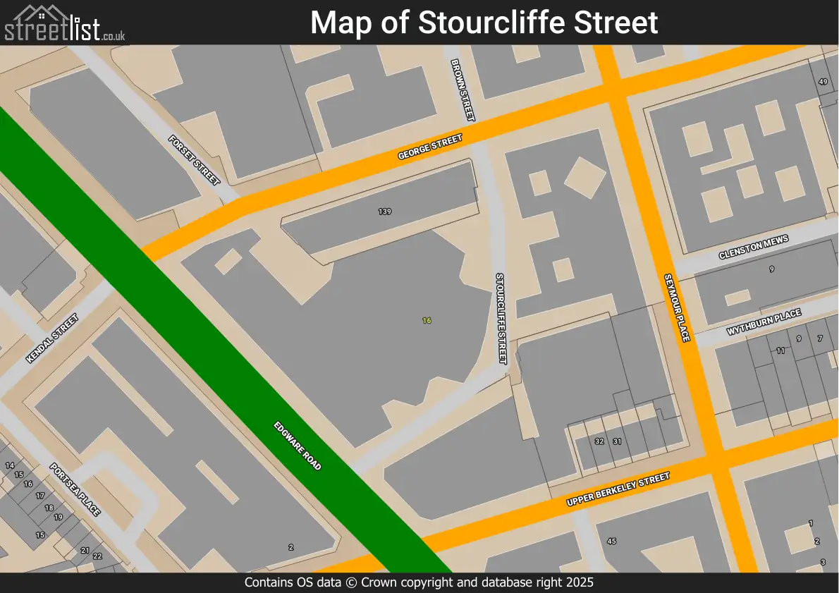 Stourcliffe Street in London, Bryanston & Dorset Square, Greater London ...