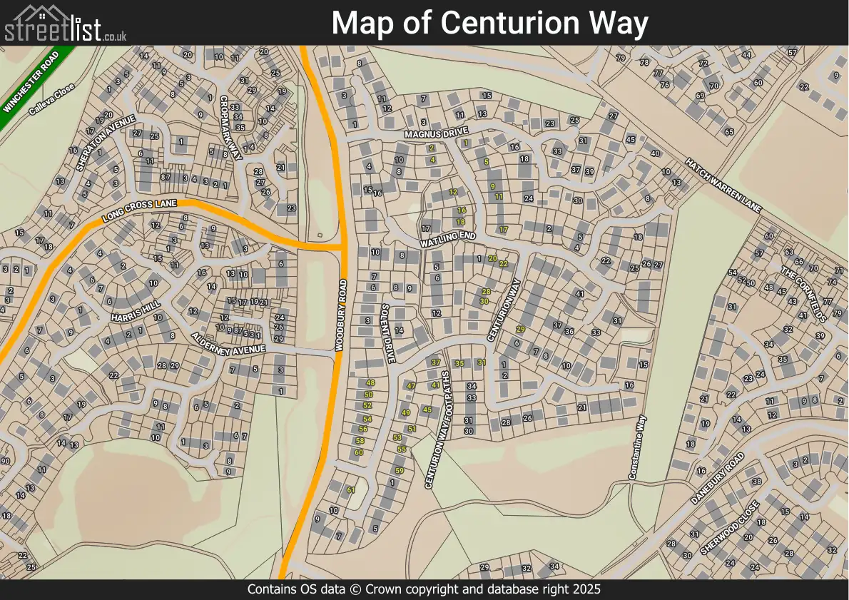 Centurion Way, Basingstoke, Hampshire | Street map, property and local ...