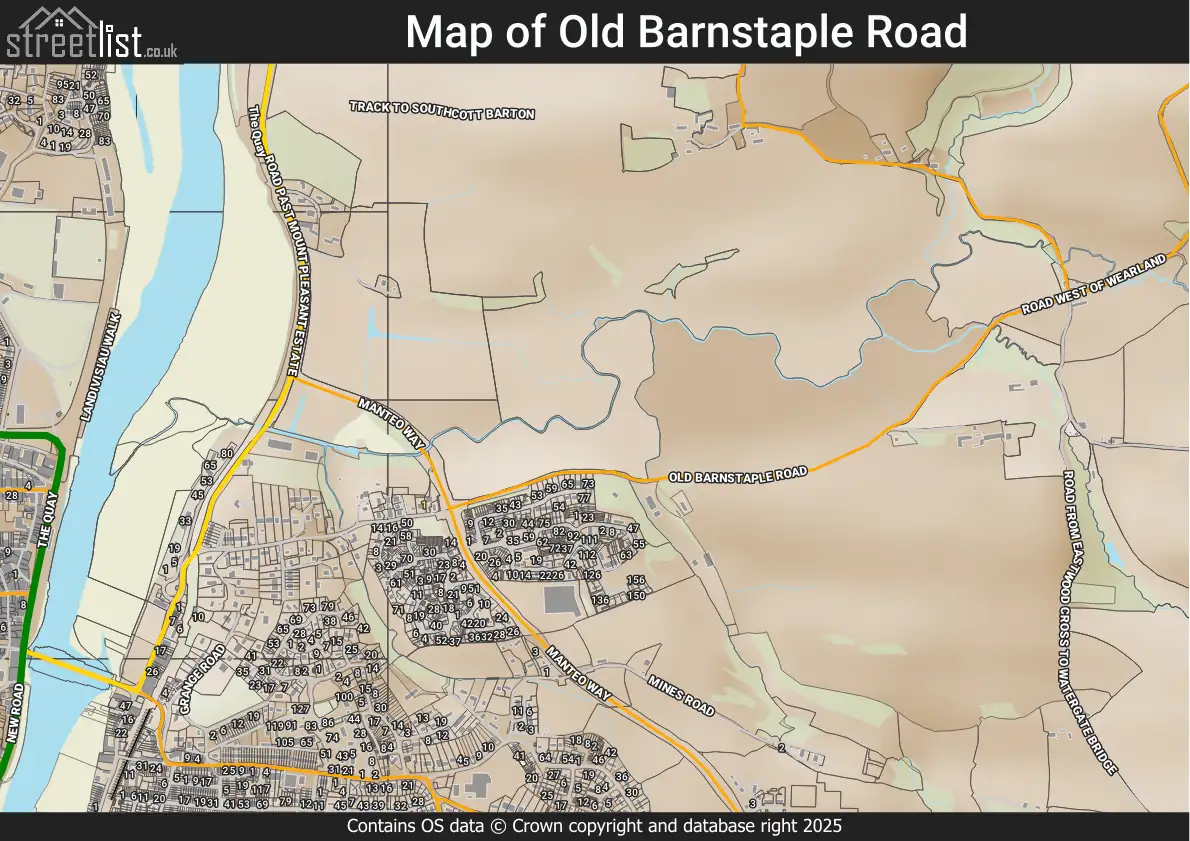 Old Barnstaple Road, East The Water, Devon | Street map, property and ...