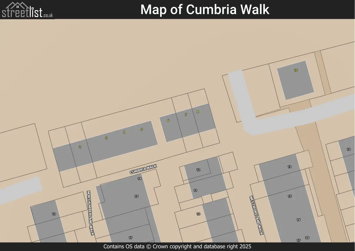 Cumbria Walk, Hartlepool, Durham | Street map, property and local ...