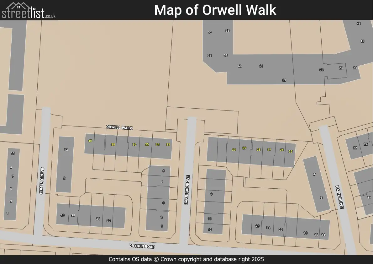 Orwell Walk, Hartlepool, Durham | Street map, property and local ...