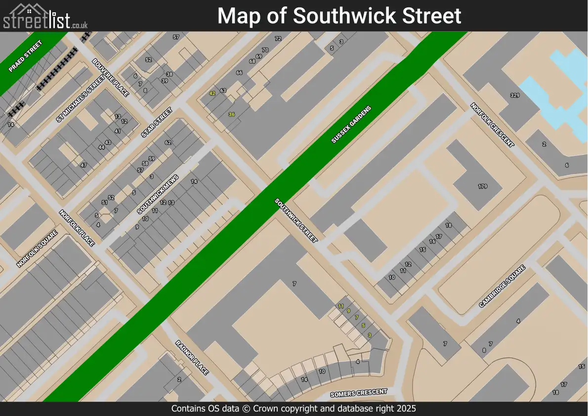 Southwick Street in London, Hyde Park, Greater London - maps, house ...