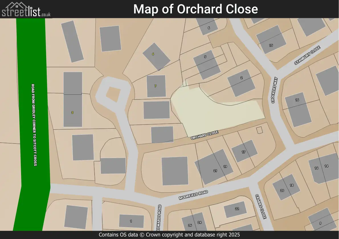 Orchard Close in St Giles On The Heath, Devon - maps, house prices ...