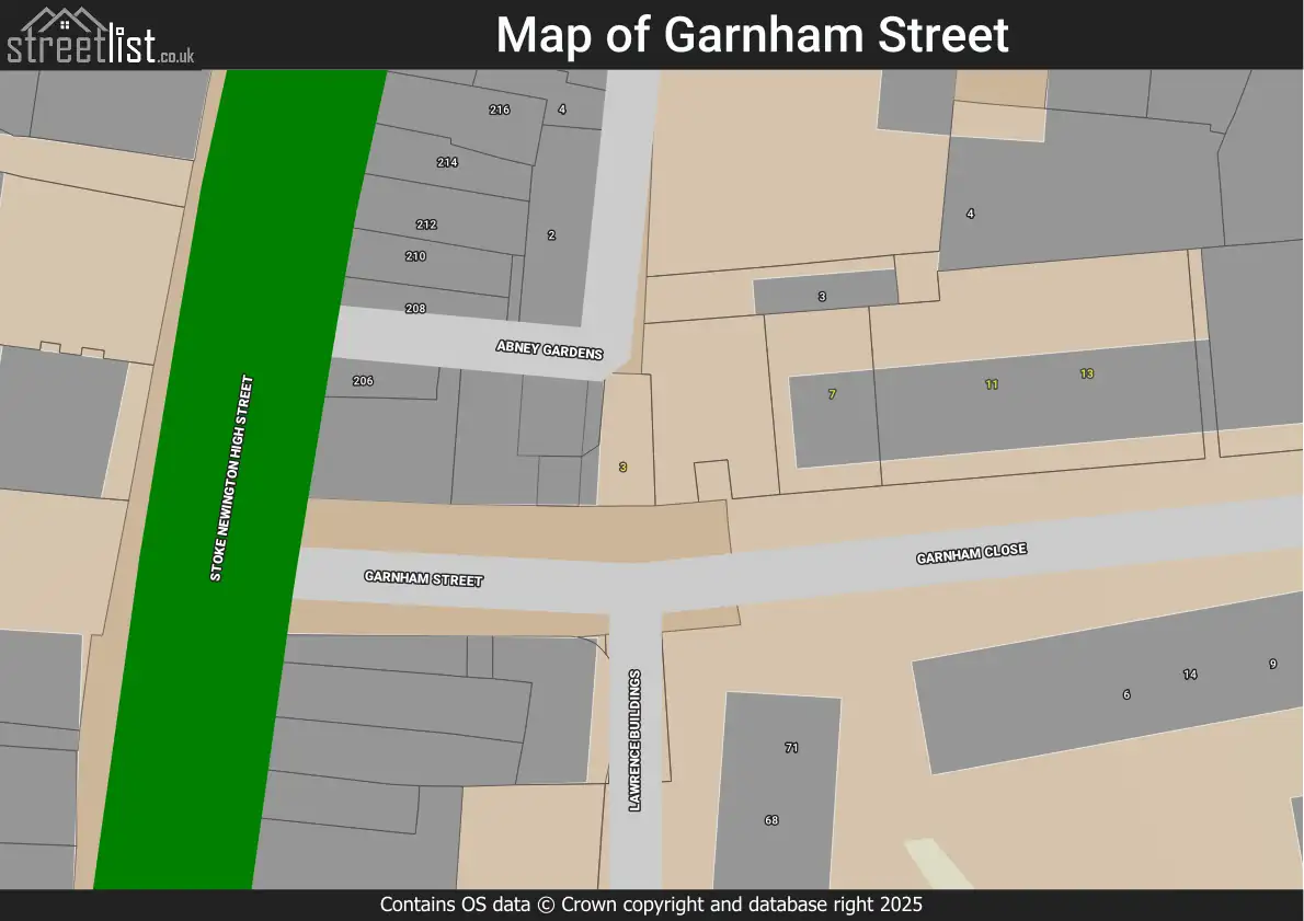 Garnham Street, London, Hackney, Greater London | Street map, property ...