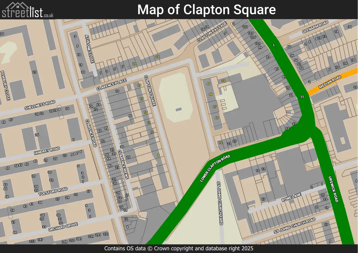 Clapton Square in London, Hackney, Greater London