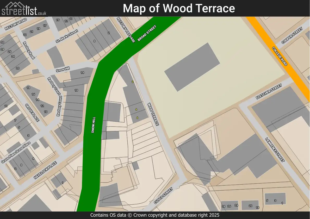 Wood Terrace, Stoke-on-trent, Shelton, Staffordshire | Street map ...